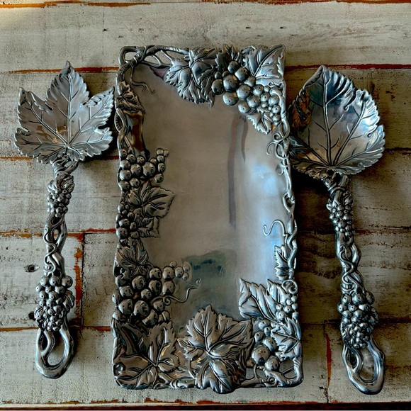 Dining | Vintage Arthur Court Serving Tray And Utensils | Poshmark